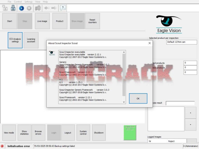 نرم‌ افزار نظارت بسته‌ بندی EagleVision Scout Inspector 2.12 | ایران کرک