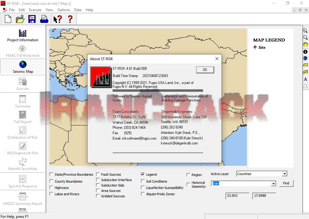 نرم افزار تحلیل خطرات زلزله ST-RISK 4.61 | ایران کرک