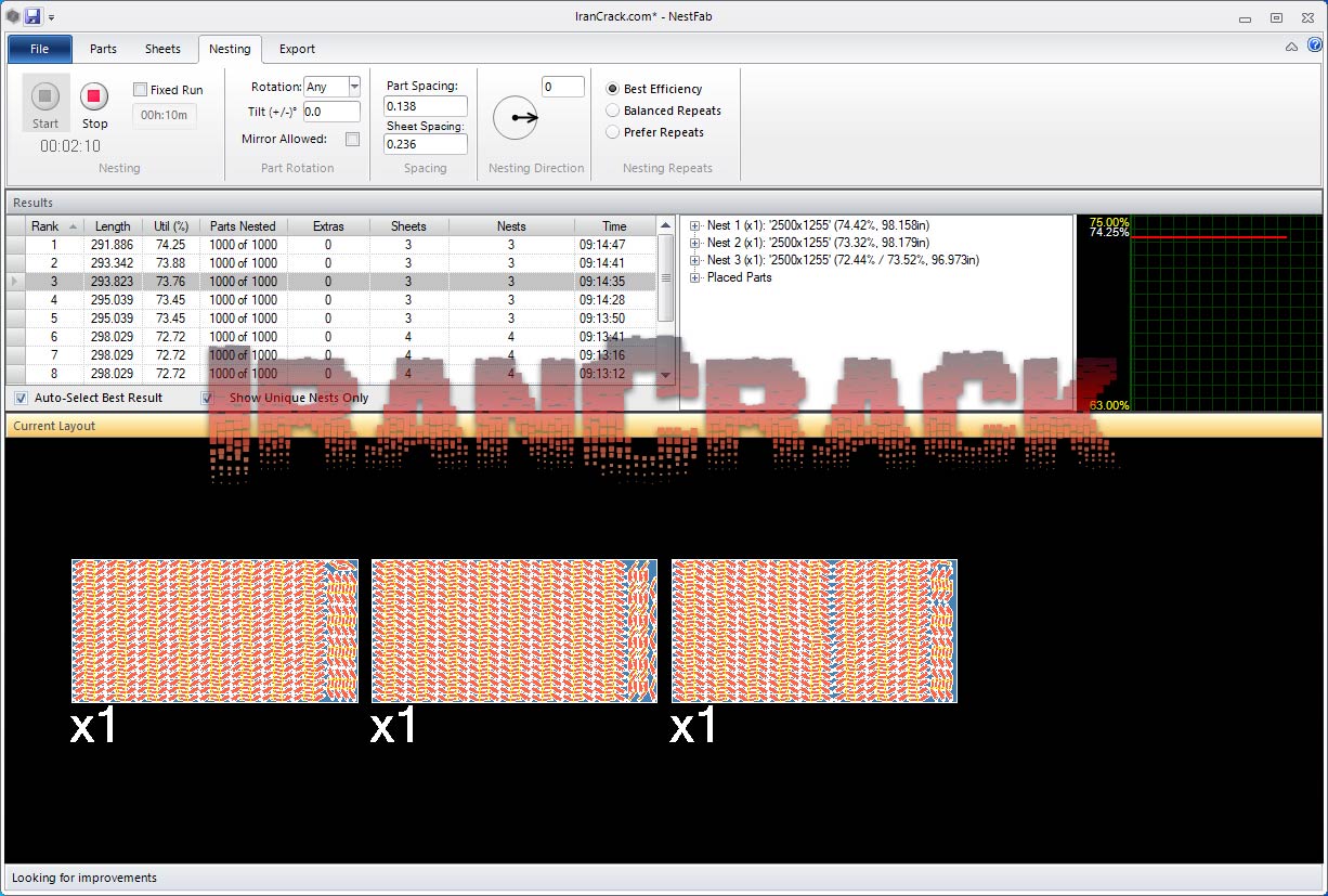 نرم افزار بهینه سازی چیدمان قطعات NestFab 3.5 | ایران کرک